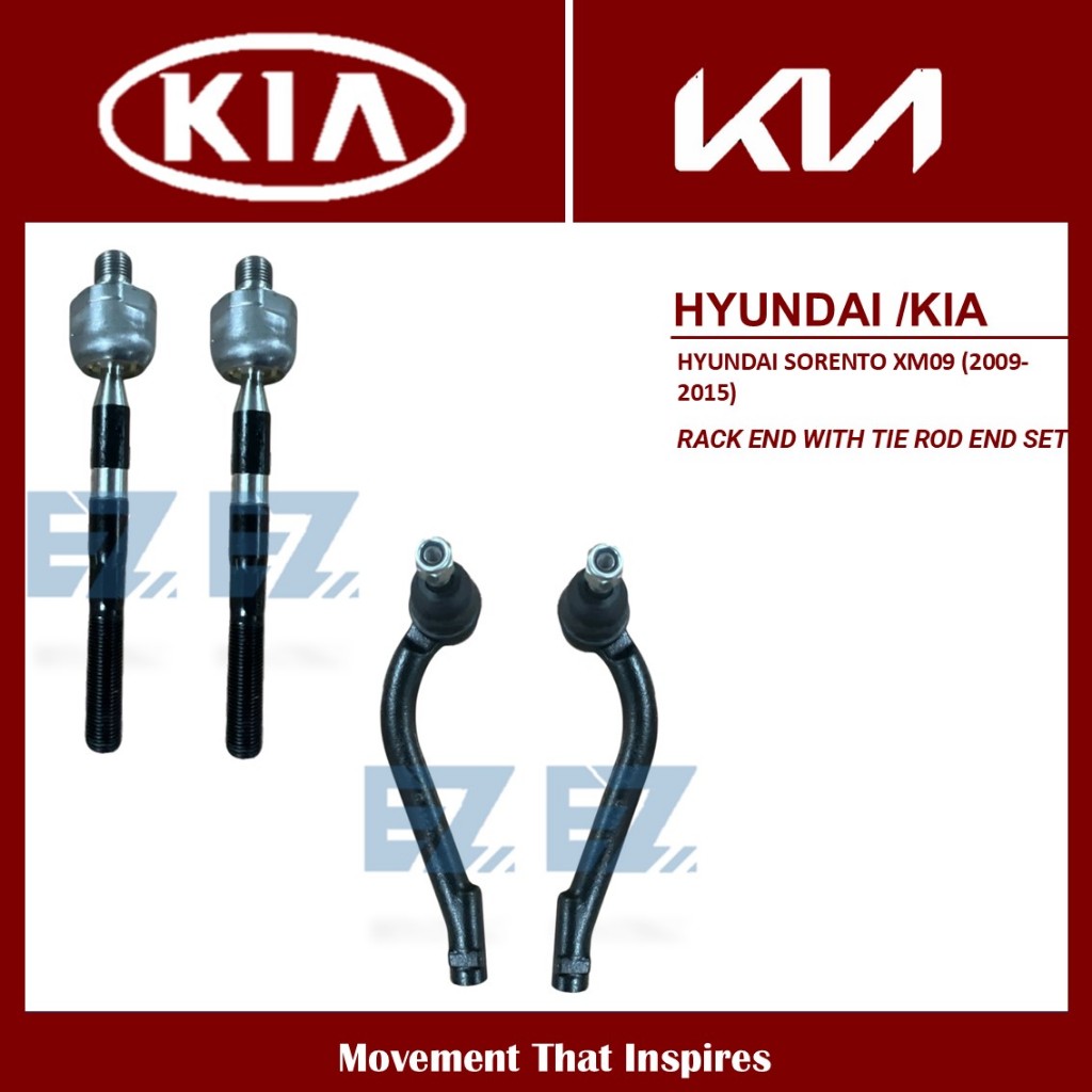 [4 IN 1] - STEERING RACK END WITH TIE ROD END SET FOR HYUNDAI SORENTO ...