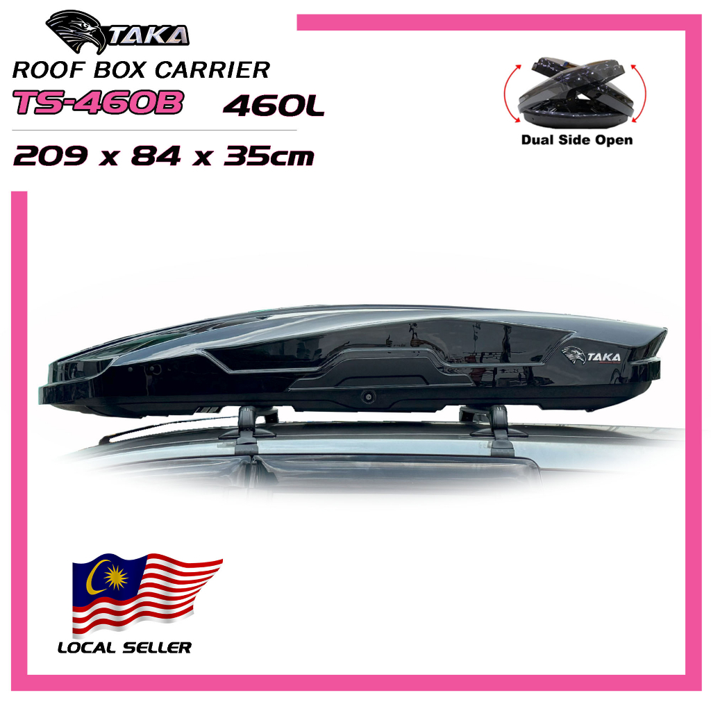TAKA Roof Box TS-460B ->ADVENTURE SERIES XL GLOSSY BLACK