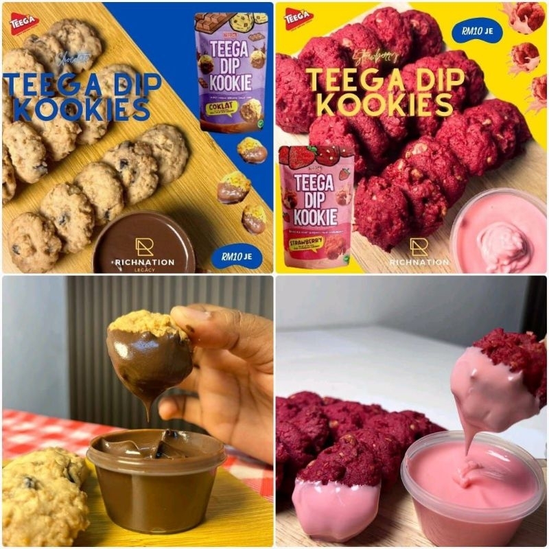 Dip cookies TeegA / coklat dip / red velvet kookies / peanut kookies ...