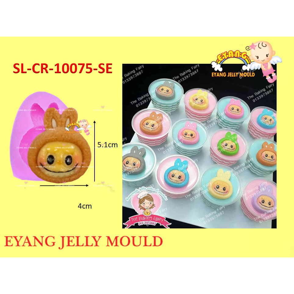 Acuan silikon Labubu Labubu Silicone Mold 拉布布燕菜硅胶模 Labubu Jelly Moud ...