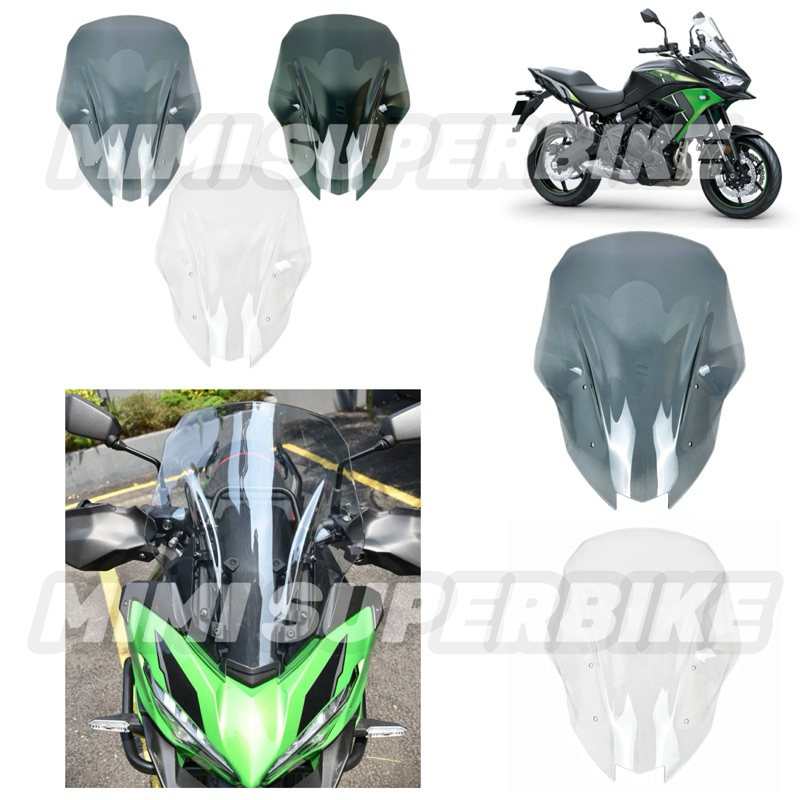 KAWASAKI VERSYS650 2022 - 2025 WINDSHIELD SIZE 47CM COLOUR SMOKE BLACK ...