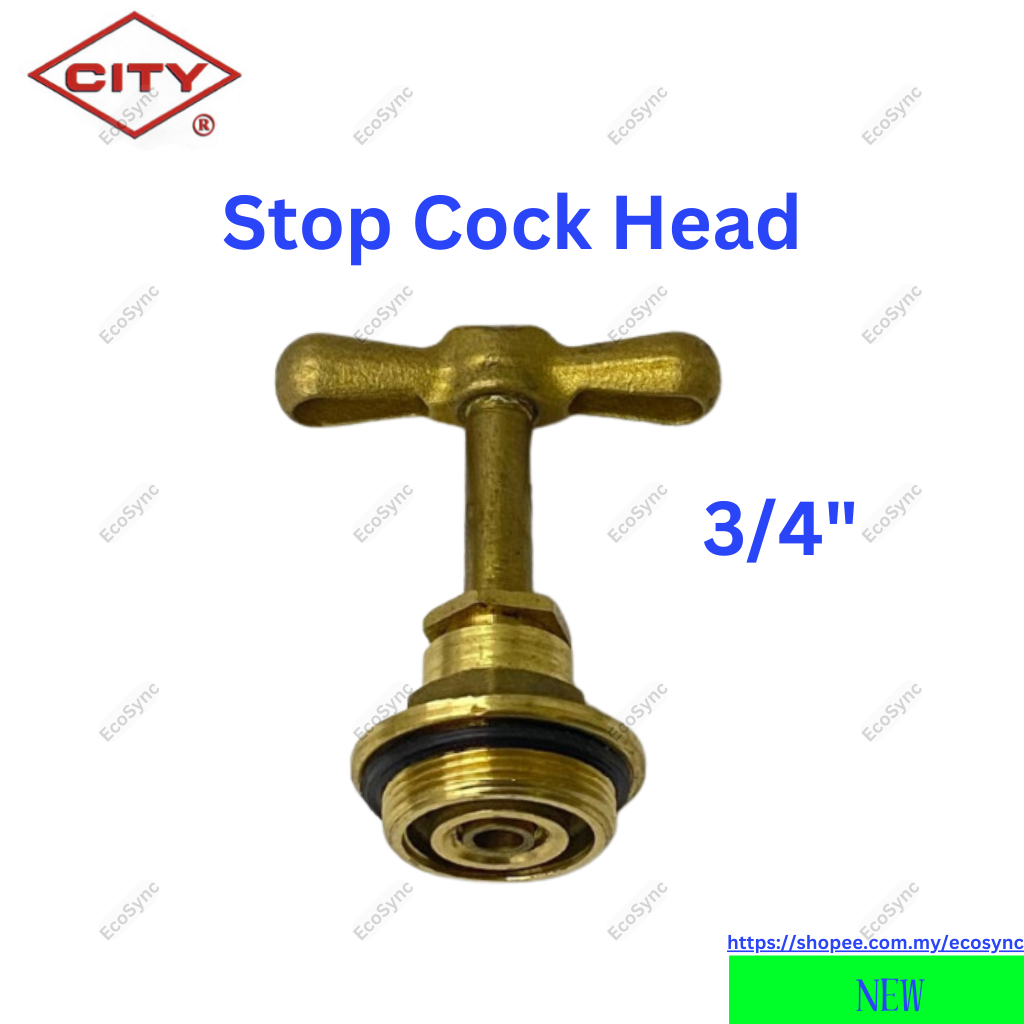 CITY Brass Replacement Stopcock Cartridge Valve Fine Thread Gigi Halus ...