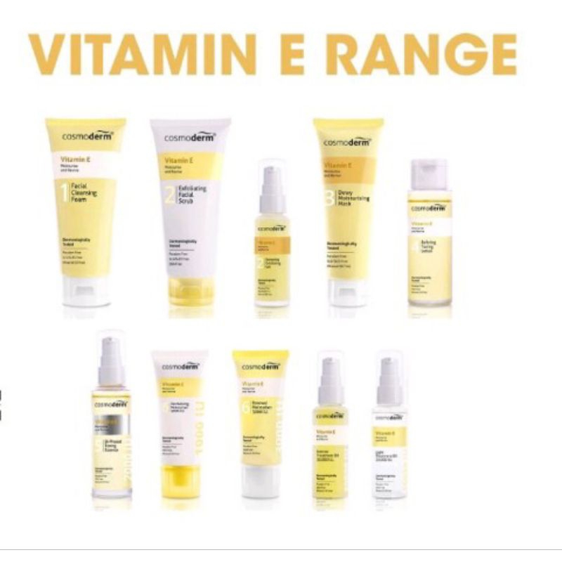 Cosmoderm Vitamin E (Step 2/Step 3/Step 6/30000IU Oil/Face Mist ...