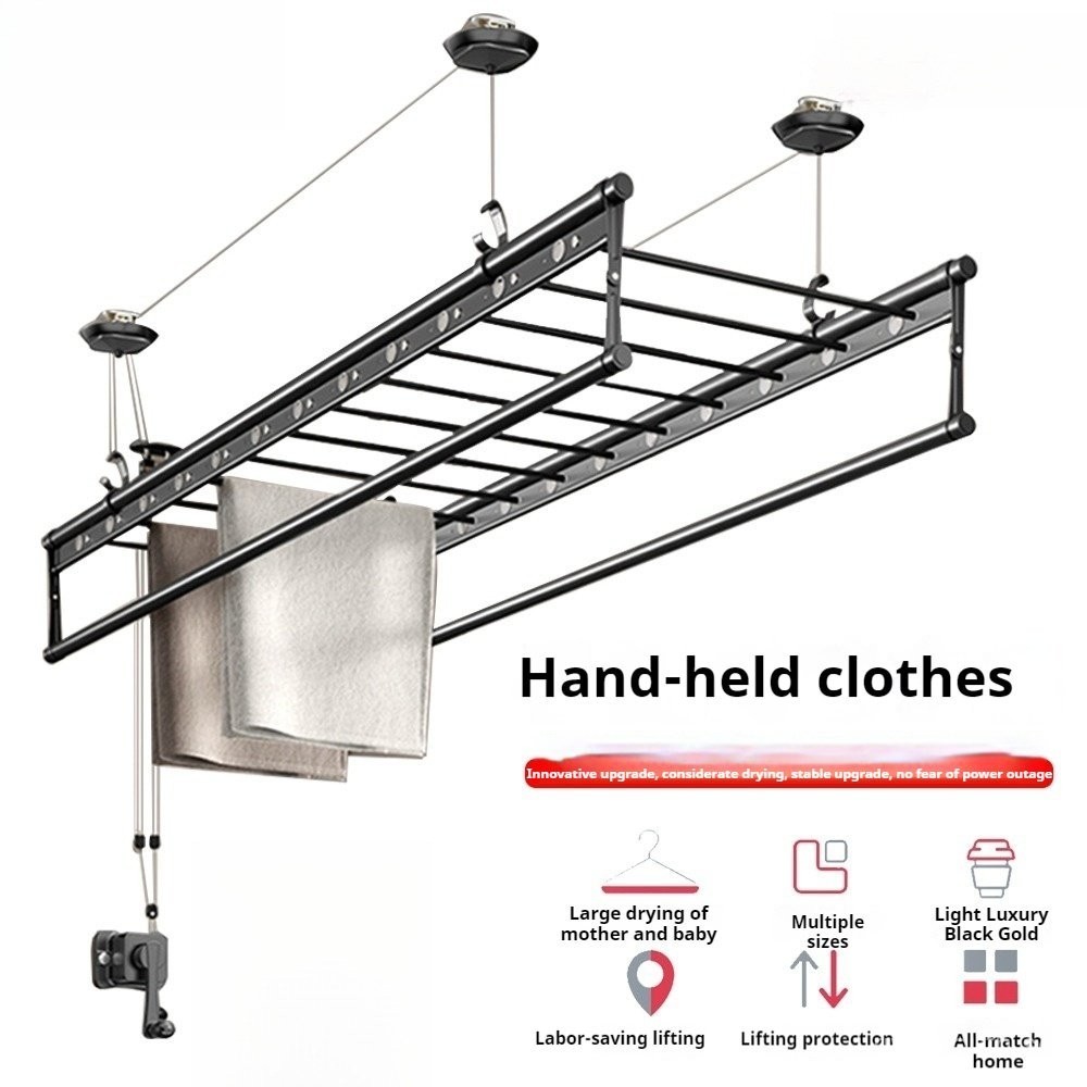 Automated Laundry Manual Lifting Clothes Drying Rack Balcony Laundry ...