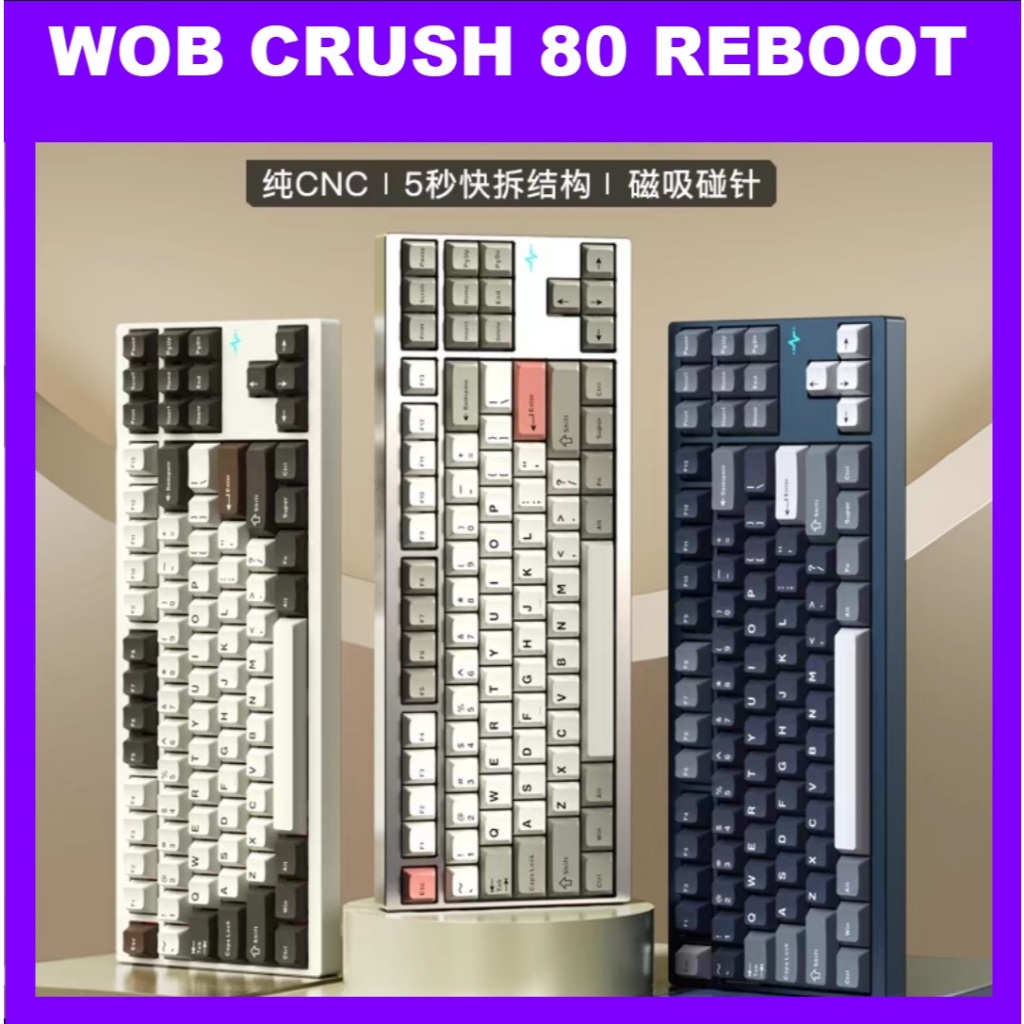 CRUSH 80 WOB KEYBOARD FULL BUILD MECHANICAL | Shopee Malaysia
