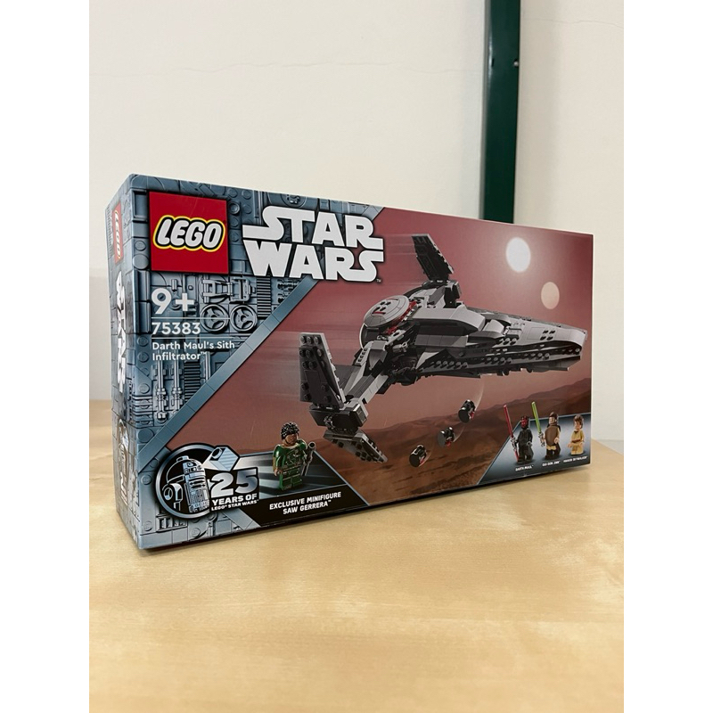 Lego 75383 Star War Darth Maul Sith Infiltrator * has crease line box ...