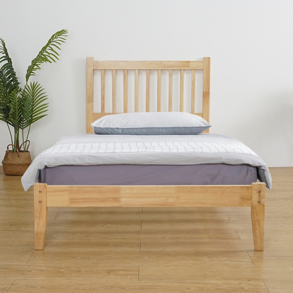 Moku Home NOVARA Solid Wood Single Bed Frame-Natural | Shopee Malaysia