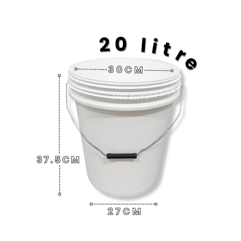 [USED/98% CLEAN] LHH ENTERPRISE | 20L Tong Putih No Logo No Label Tong ...
