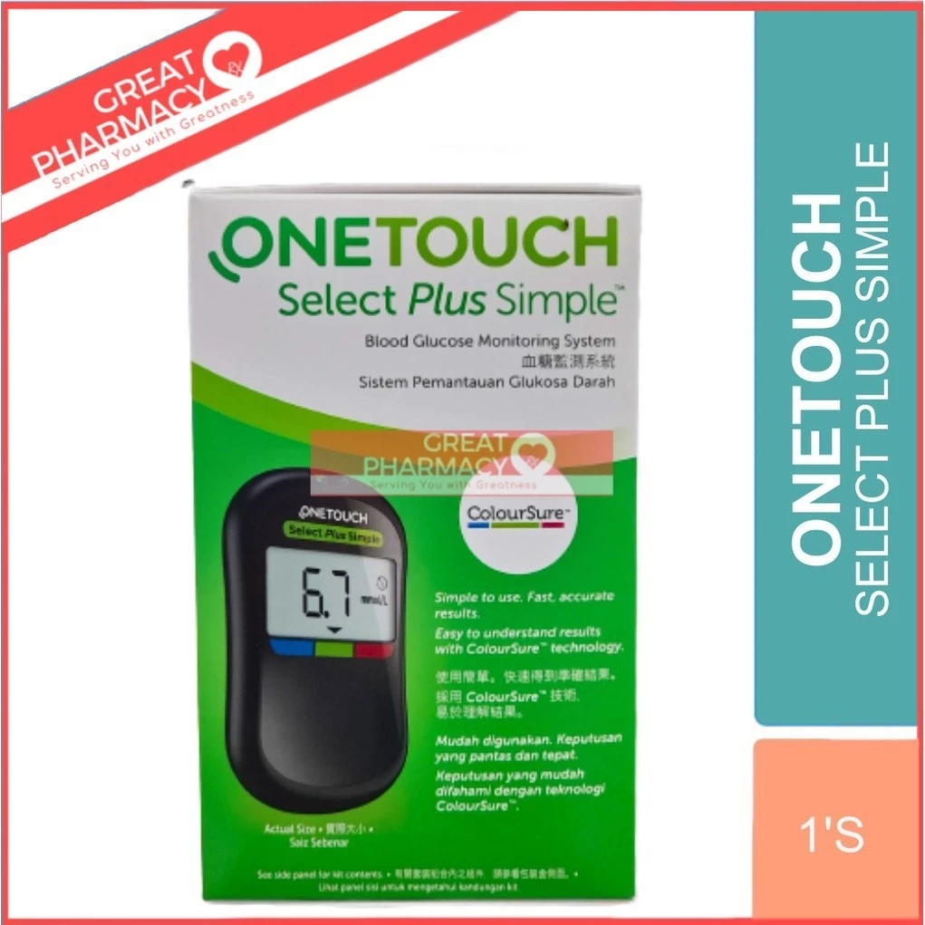 ONE TOUCH SELECT PLUS SIMPLE GLUCOSE METER (SEALED WITH ONLY METER ...