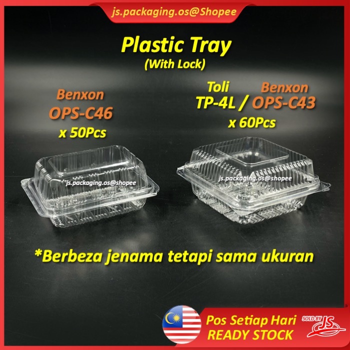 TOLi Plastic Tray OPS-C46 X 50Pcs / TP4L x 60pcs± / OPS-C43 X 60Pcs ...