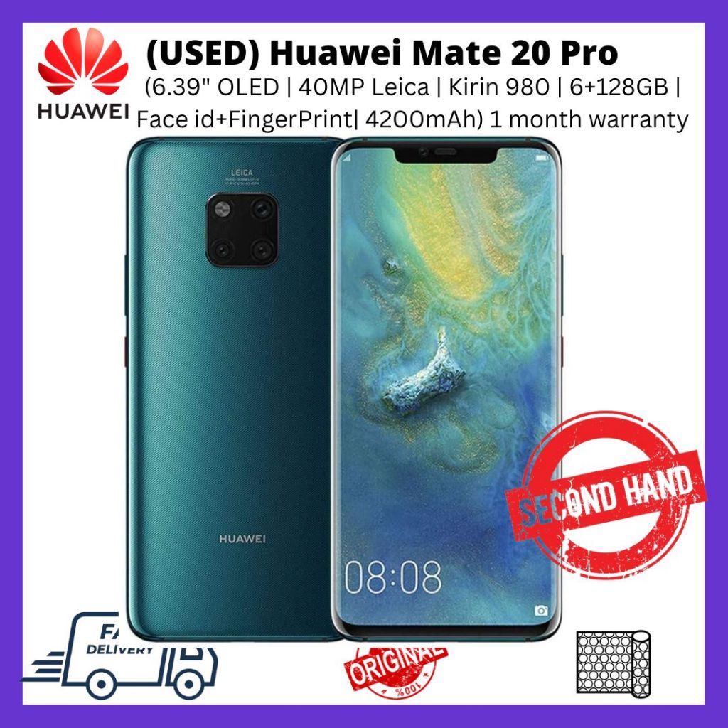 (USED) Huawei Mate 20 Pro (6.39" OLED | 40MP Leica | Kirin 980 | 6 ...
