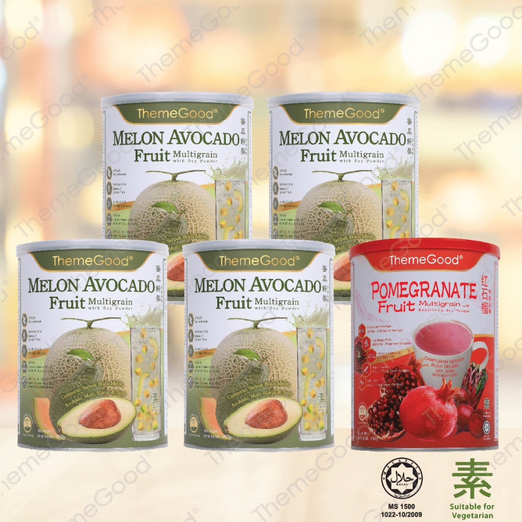 Melon Avocado Fruit Multigrain 800g x 4 + Pomegranate Fruit Multigrain ...