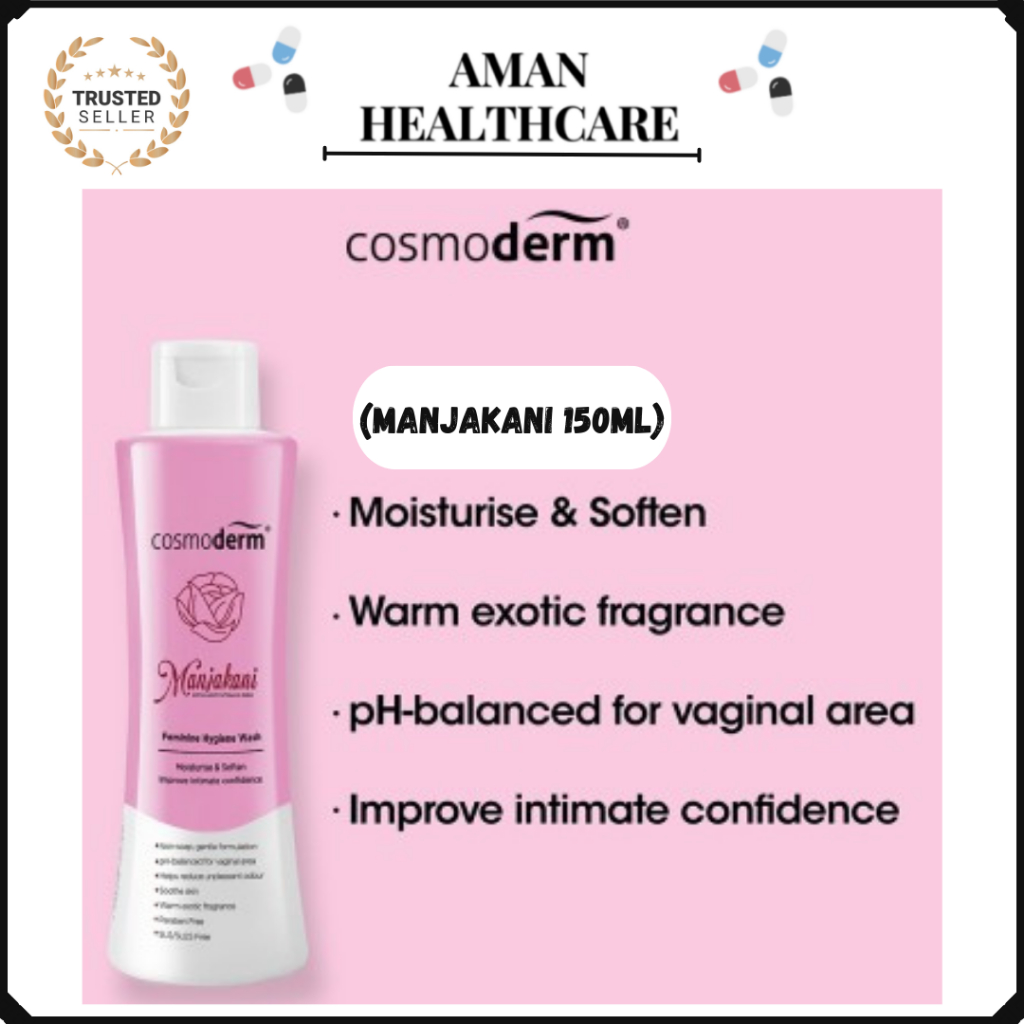 COSMODERM FEMININE HYGIENE WASH 150ML (MANJAKANI/LICORICE) | Shopee ...