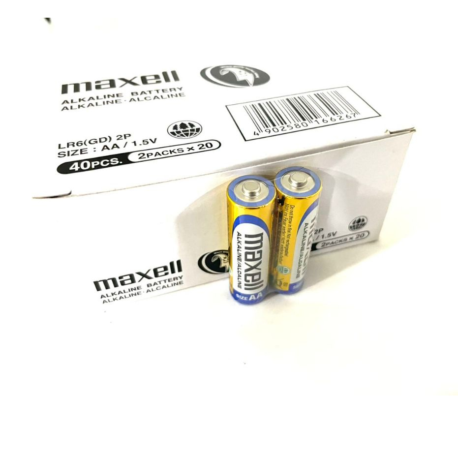 Maxell Alkaline AA AAA 9V size Battery {AA AAA size 2pcs/40pcs shrink ...