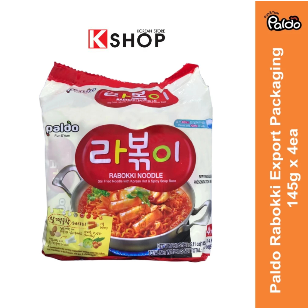 Paldo Rabokki Export Packaging (145g x 4) EXP date : AUG & DEC 2025 | Shopee Malaysia