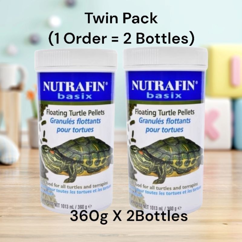 {Twins Pack} Nutrafin Basix Turtel Pellets (360G x 2Bottles) | Shopee ...