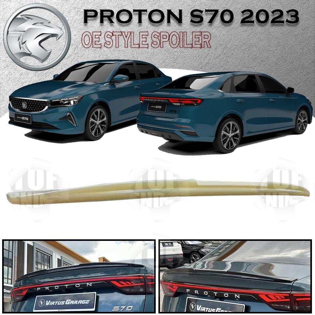 PROTON S70 2024 OEM OE STYLE SPOILER MATERIAL ABS UNPAINT TOP SPOILER ...