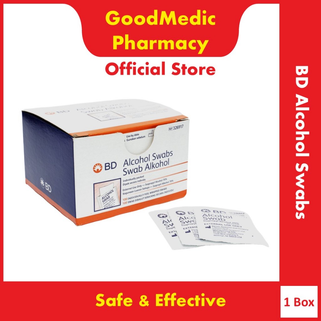 BD Alcohol Swabs 100 Pieces per Box (1 Box) | Shopee Malaysia