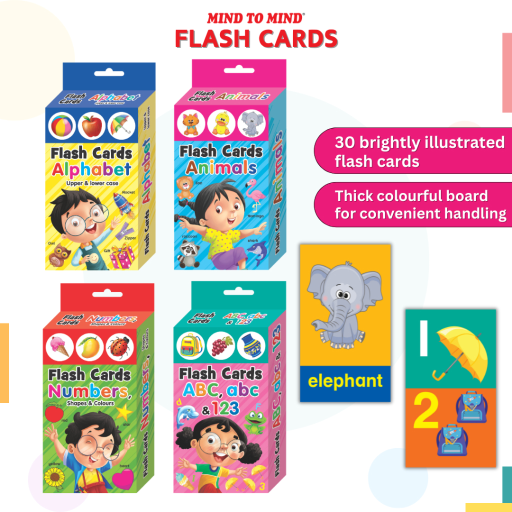 Flash Cards Mini For Kids 30 Cards Full Colour 8.8x18.5 cm | Shopee ...