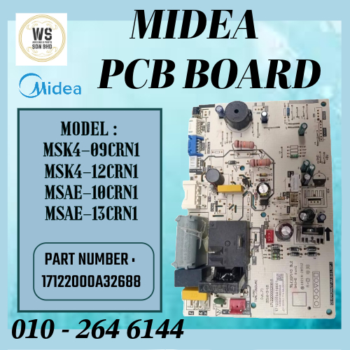 MIDEA PCB BOARD 1.0HP-1.5HP || MIDEA PCB BOARD WALL MOUNTED | Shopee ...