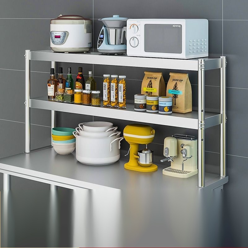 Shelf Stainless Steel Stand Two Or Three Layers Milk Tea Shop Table ...