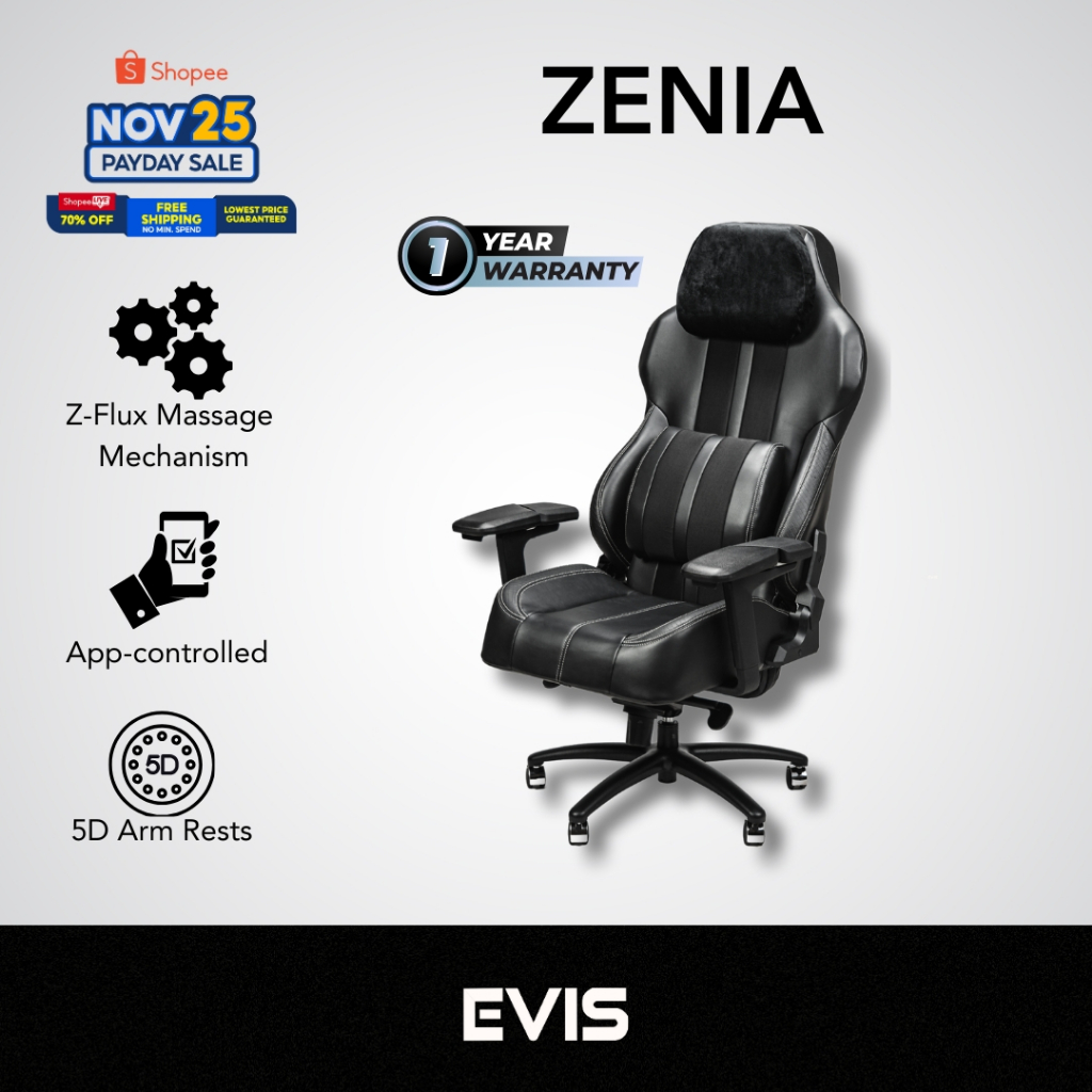 EVIS Zenia Cordless Massage Chair with Z-Flux Technology and 5D Arm ...
