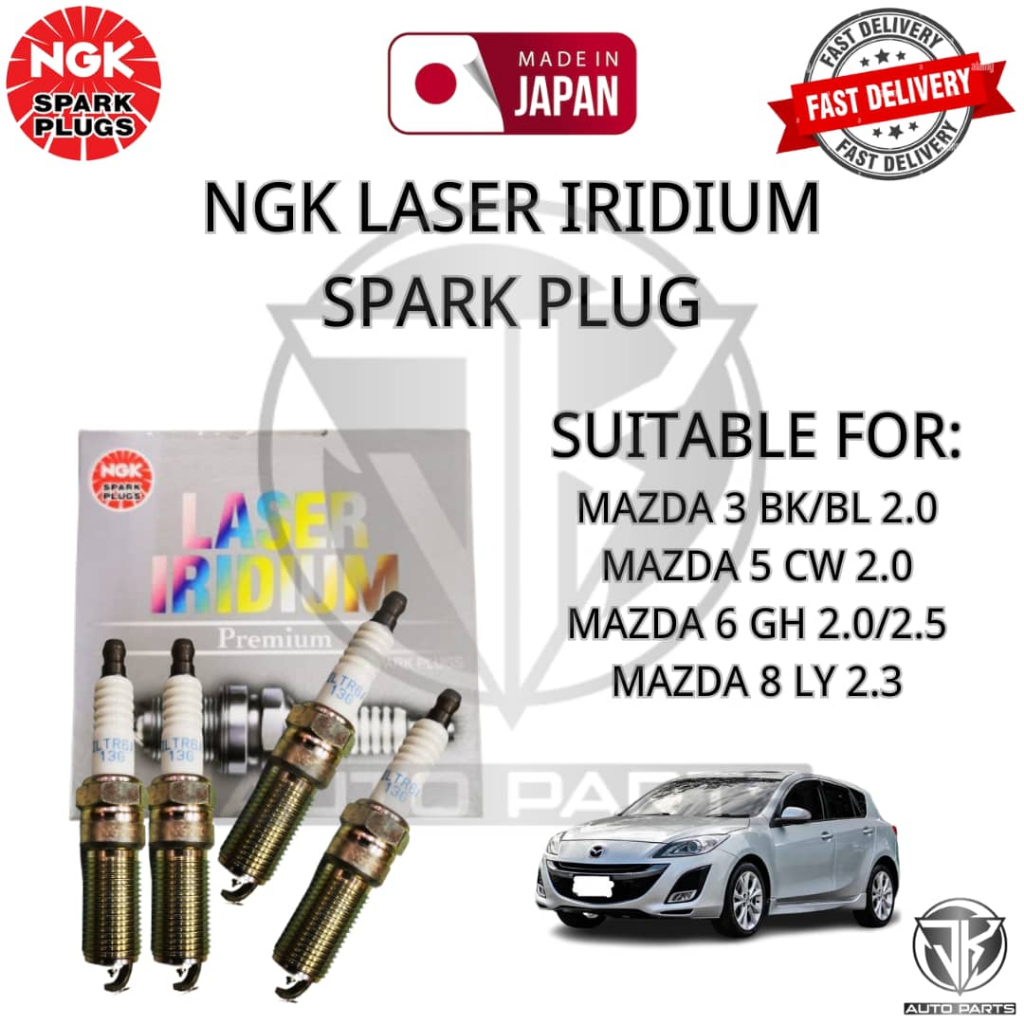 #100% ORIGINAL#NGK LASER IRIDIUM SPARK PLUG MAZDA 3 BK/BL 2.0,MAZDA 5 ...