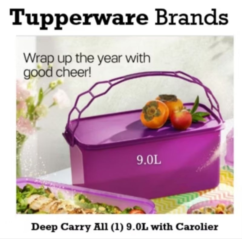 Tupperware Deep Carry All with Cariolier 9L (1pcs) | Shopee Malaysia