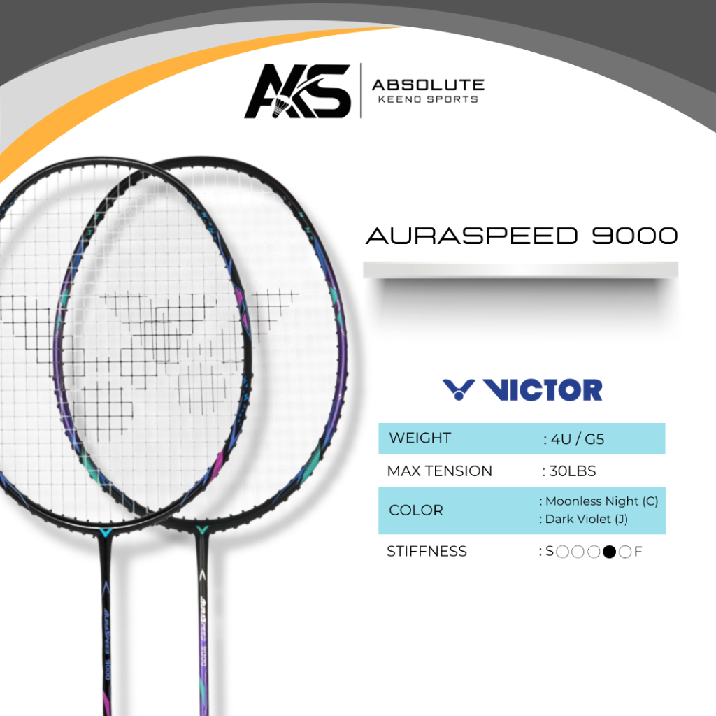 VICTOR Auraspeed 9000 Badminton Racket | Shopee Malaysia