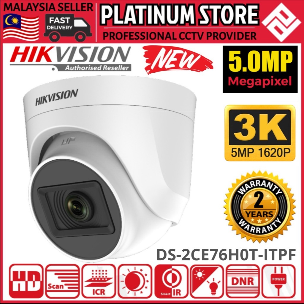 HIK HIKVISION 5MP 3K 1920P HD Indoor IR INFRARED Dome 2.8MM 3.6MM TVI 5 ...