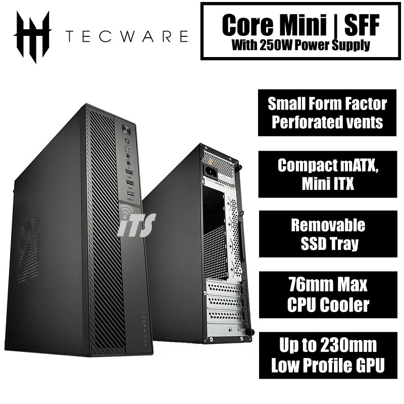 Tecware Core Mini SFF mATX PC Case with 250W PSU | Shopee Malaysia