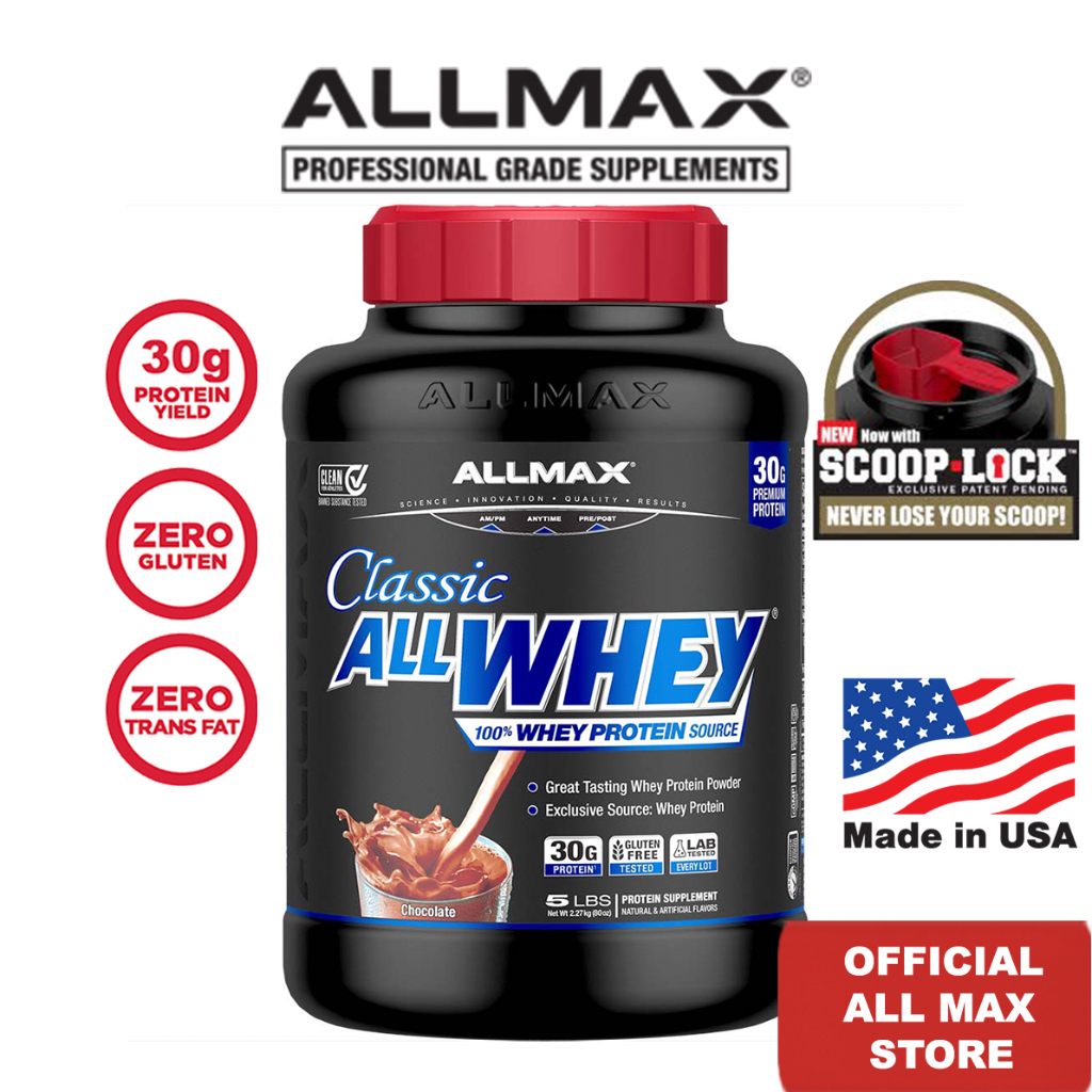 All Max Nutrition All Whey Classic Whey Protein Supplement (5lbs/2lbs ...