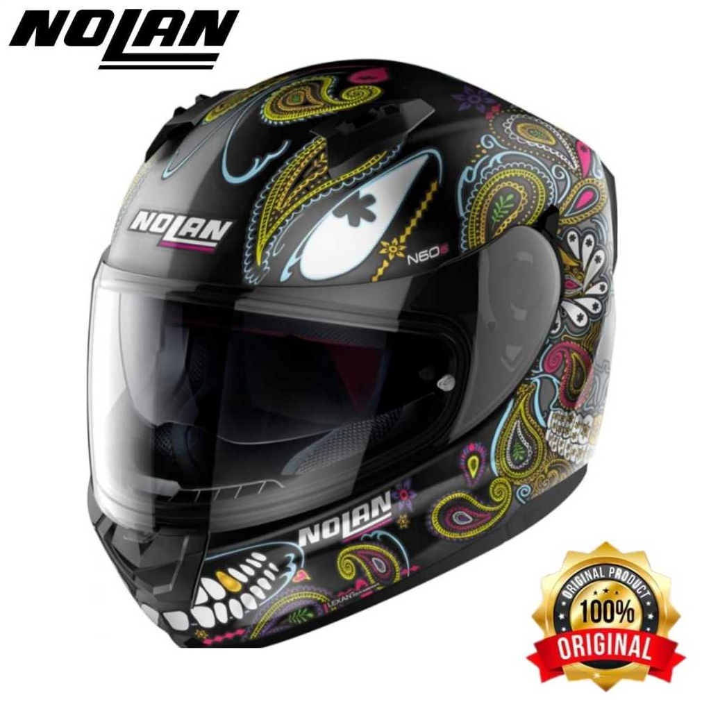 HELMET NOLAN N60-6 RITUAL (067) FLAT BLACK 100%ORIGINAL MADE IN ITALY ...