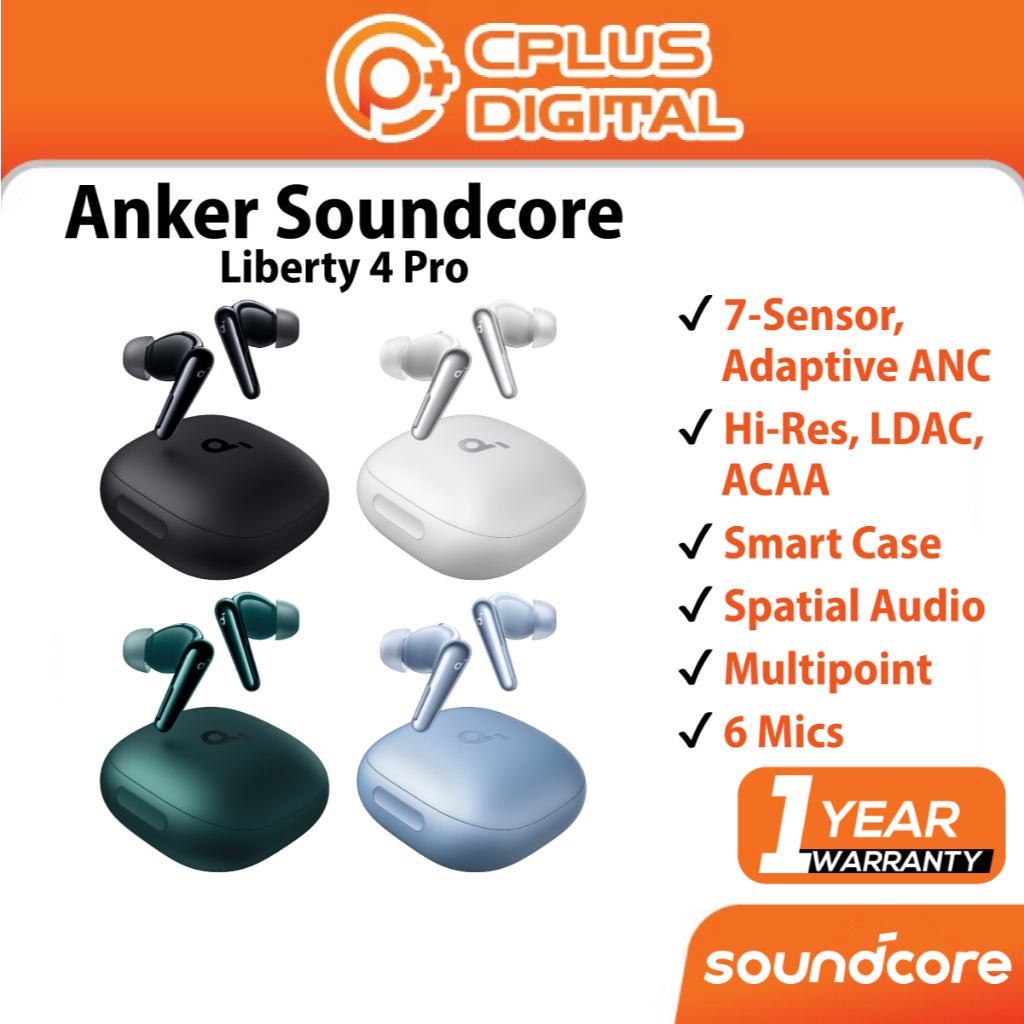 Anker Soundcore Liberty 4 Pro Earbuds A3954 3x Stronger Noise Reduction ...