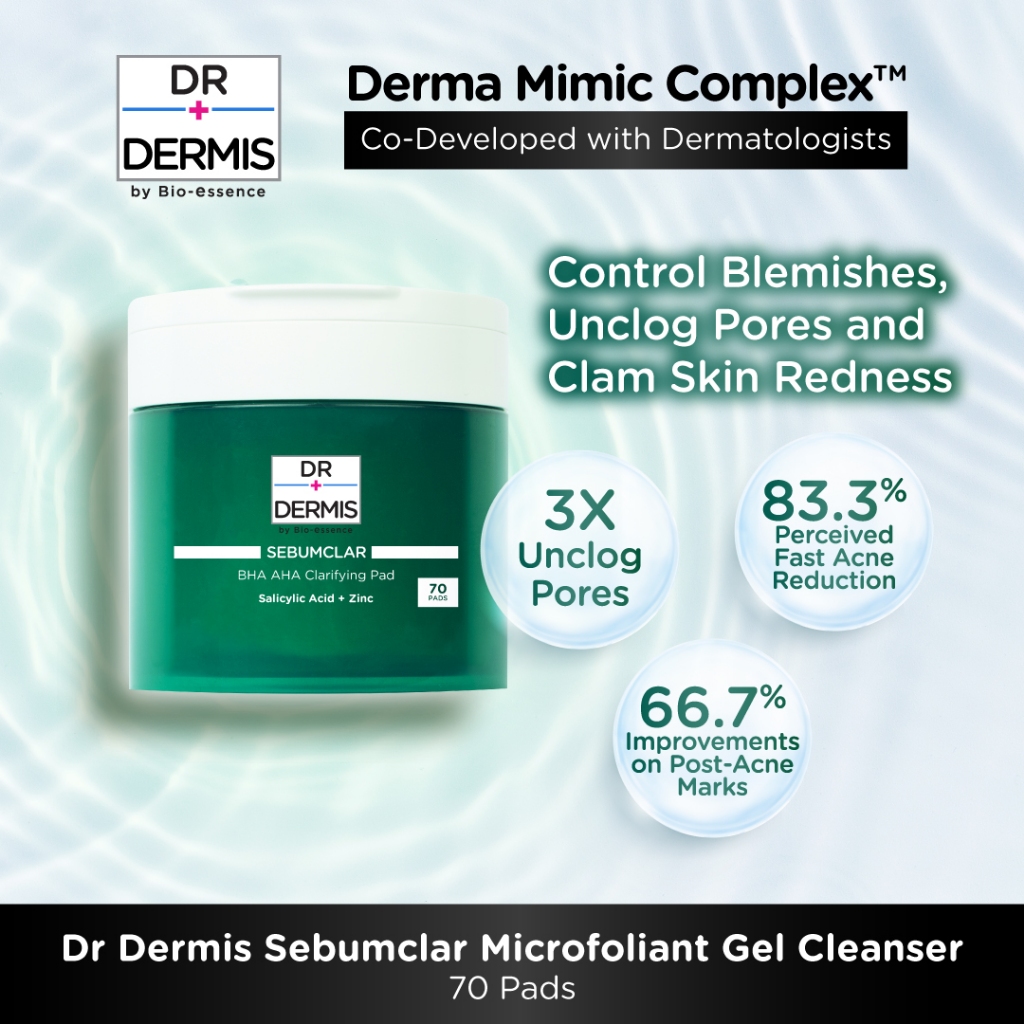 Dr Dermis Sebumclar BHA AHA Clarifying Pad (70s) | Shopee Malaysia