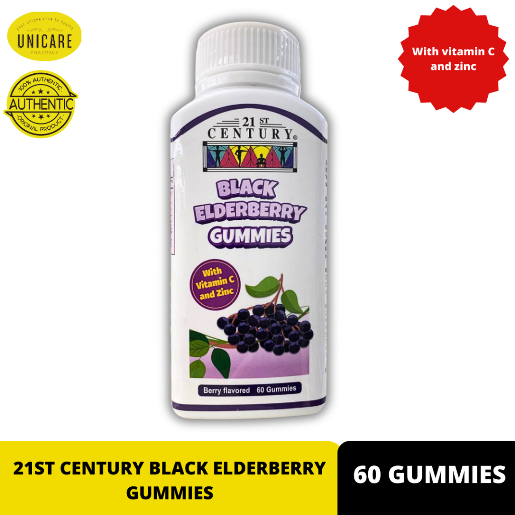 21ST CENTURY BLACK ELDERBERRY GUMMIES 60'S | Shopee Malaysia