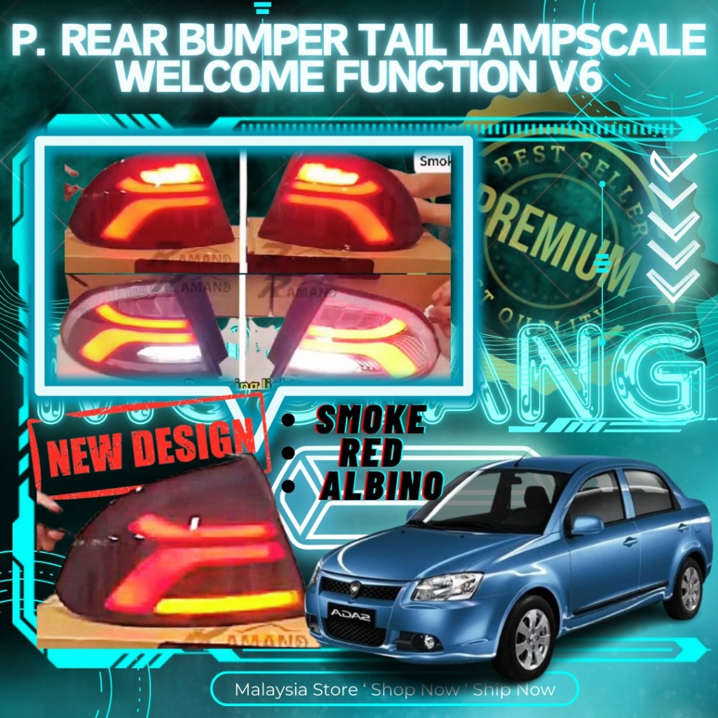 PROTON SAGA BLM FLX REAR BUMPER TAIL LAMP BRAKE LIGHT RUNNING SIGNAL ...