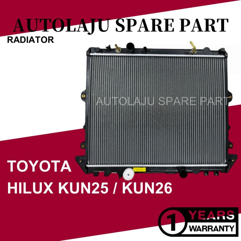TOYOTA HILUX VIGO KUN25 / KUN26 PA26 26MM DOUBLE LAYER RADIATOR HIGH ...