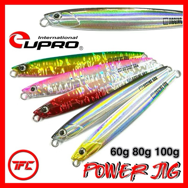 EUPRO Power Jig PJ55 60g 80g 100g Lure Speed Fast Jigging Metal Bait ...