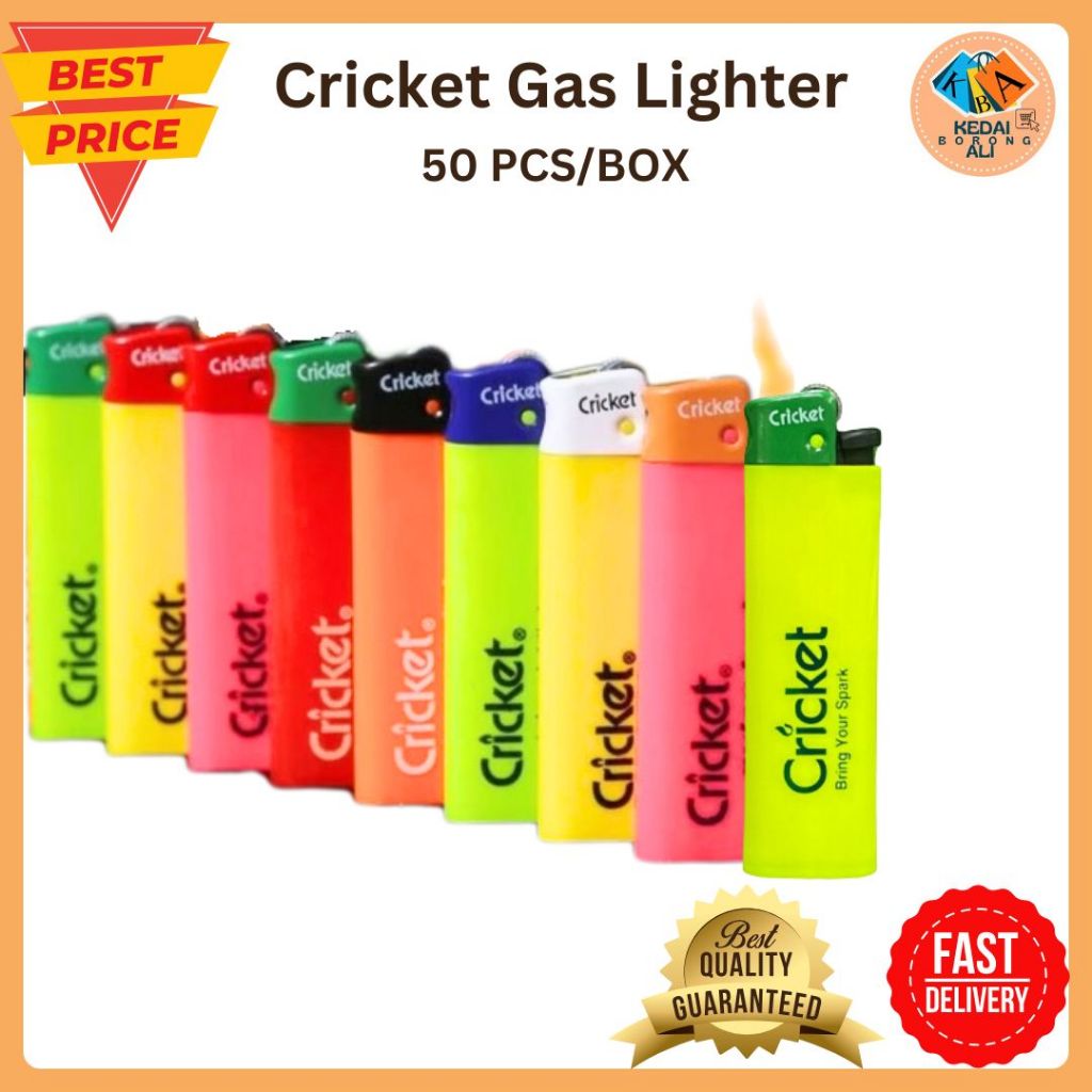 Cricket Gas Lighter Random Colour 50 PCS/BOX | Shopee Malaysia