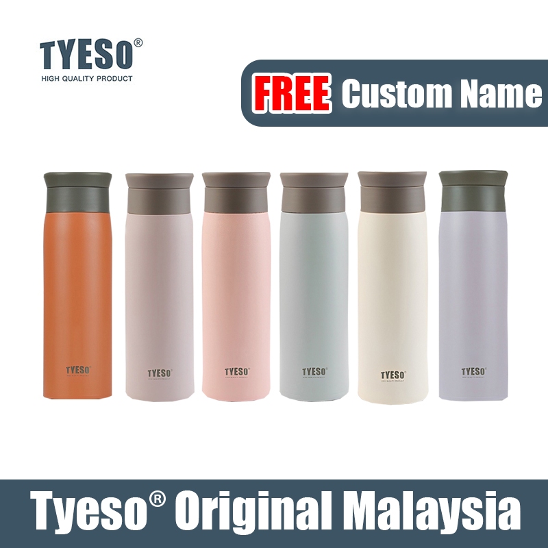TYESO Termos Gaya Jepun Stainless Steel (350ml/500ml) TS-8729B/TS-8730B Custom Logo Custom Nama ...