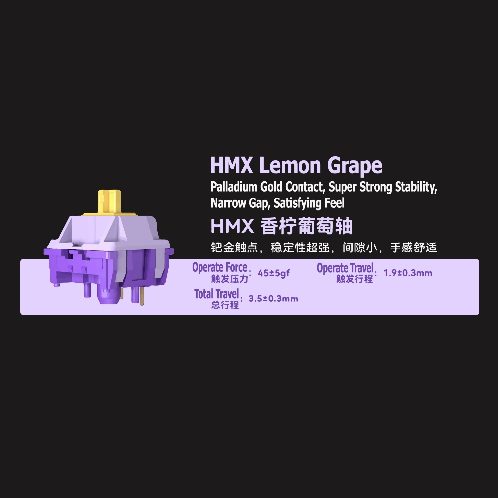 HMX Lemon Grape Linear Mechanical Switch | Shopee Malaysia