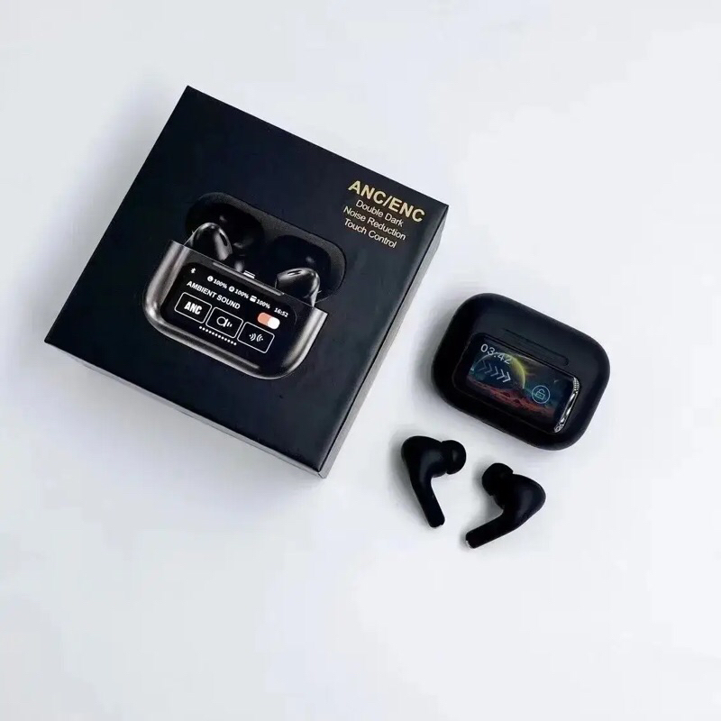 A9 Pr0 ANC/ENC Black Edition Unique Display Double Dark Noise Reduction ...