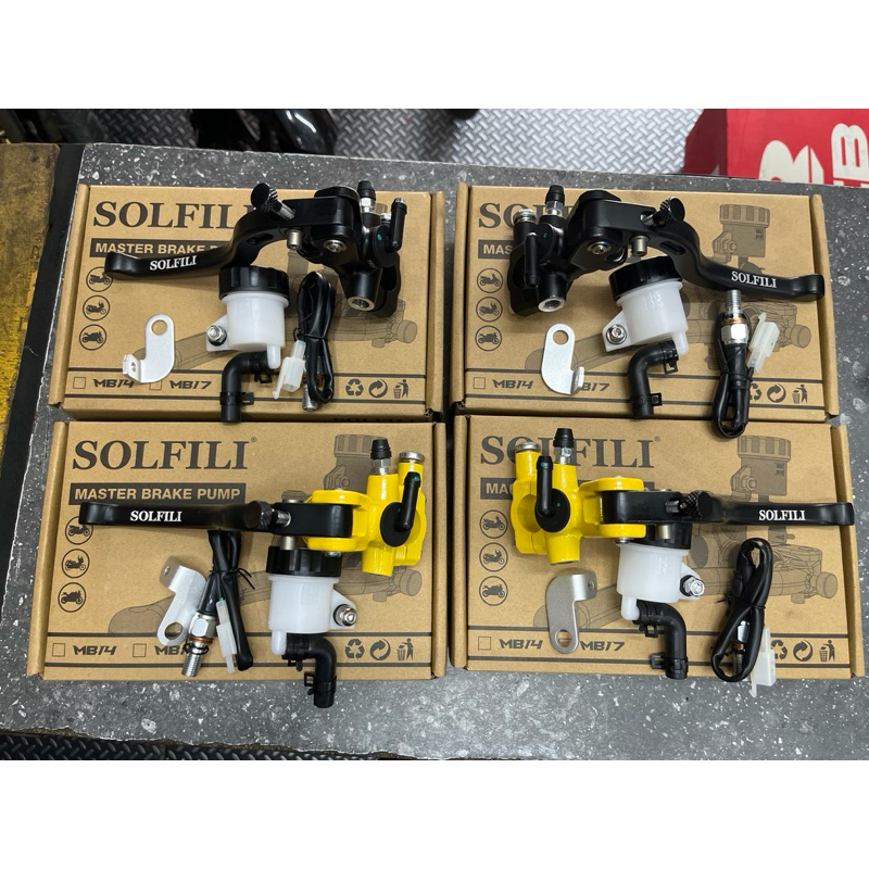 SOLFILI MB14 Master Brake Pump Right RH / Left LH - Black / Yellow ...
