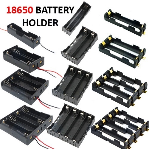 18650 Li Ion Battery 1 2 3 4 Slot Holder Storage Box Case Pin Wire SMT ...