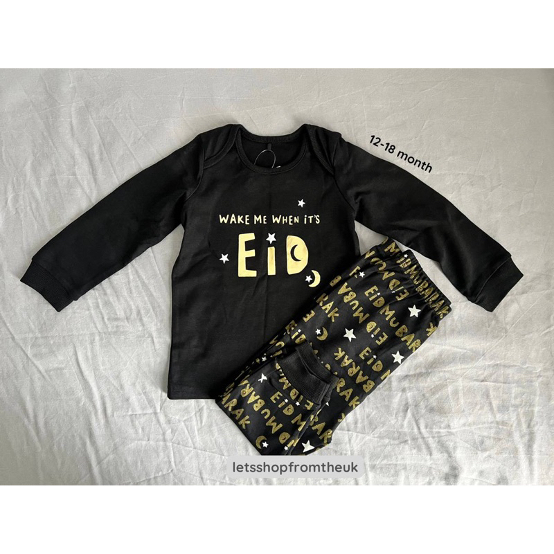 George Black Eid Star Pyjama (Kids & Baby Wear From The UK) (12-18m ...
