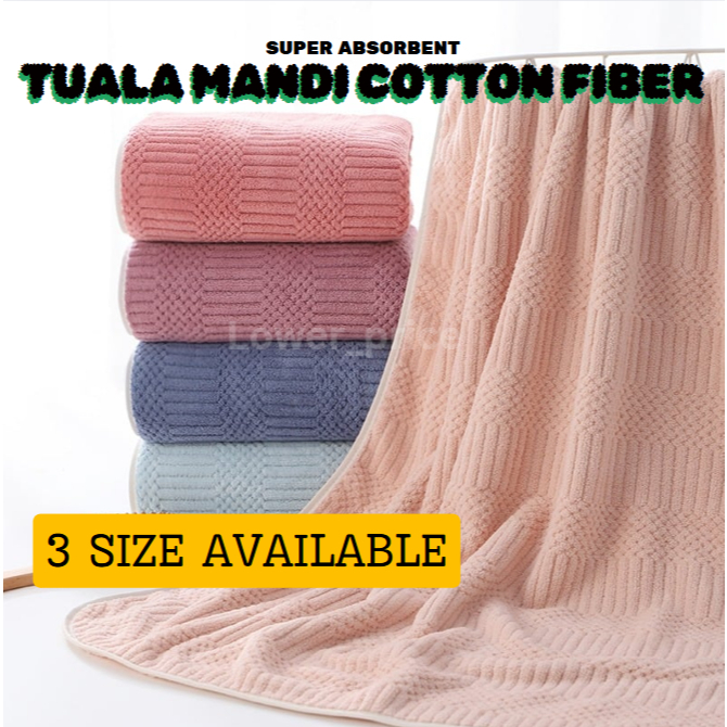 TUALA MANDI DEWASA COTTON FIBER SERAP AIR BATH TOWEL COTTON 70x140cm ...