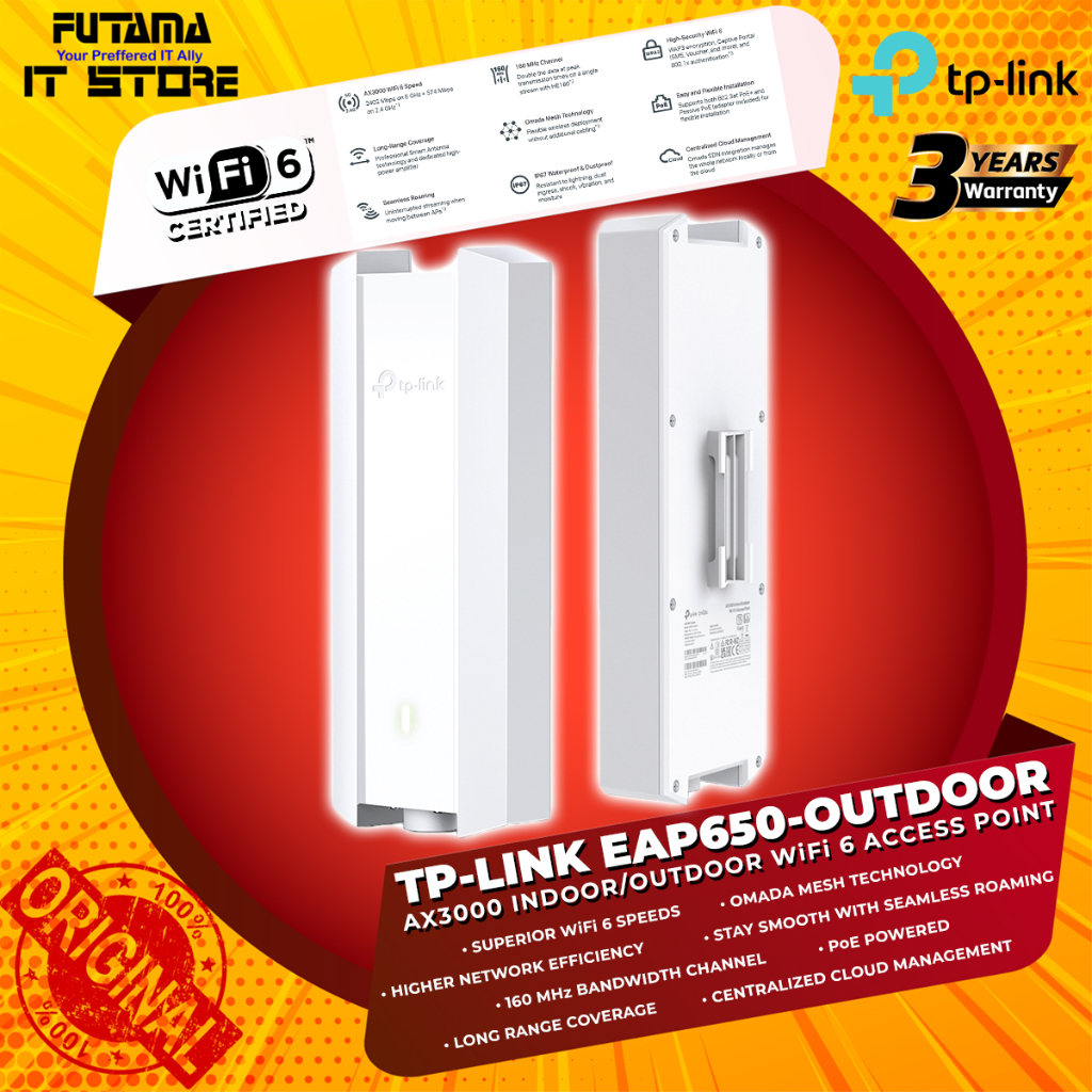 TP-Link EAP650-Outdoor - AX3000 Indoor/Outdoor WiFi 6 Access Point | Shopee Malaysia