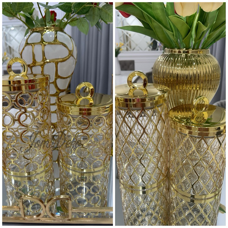 Turkish Arabic (1 PCS) Jars/Arabic Jars/Closed Acrylic Jars/Gold ...