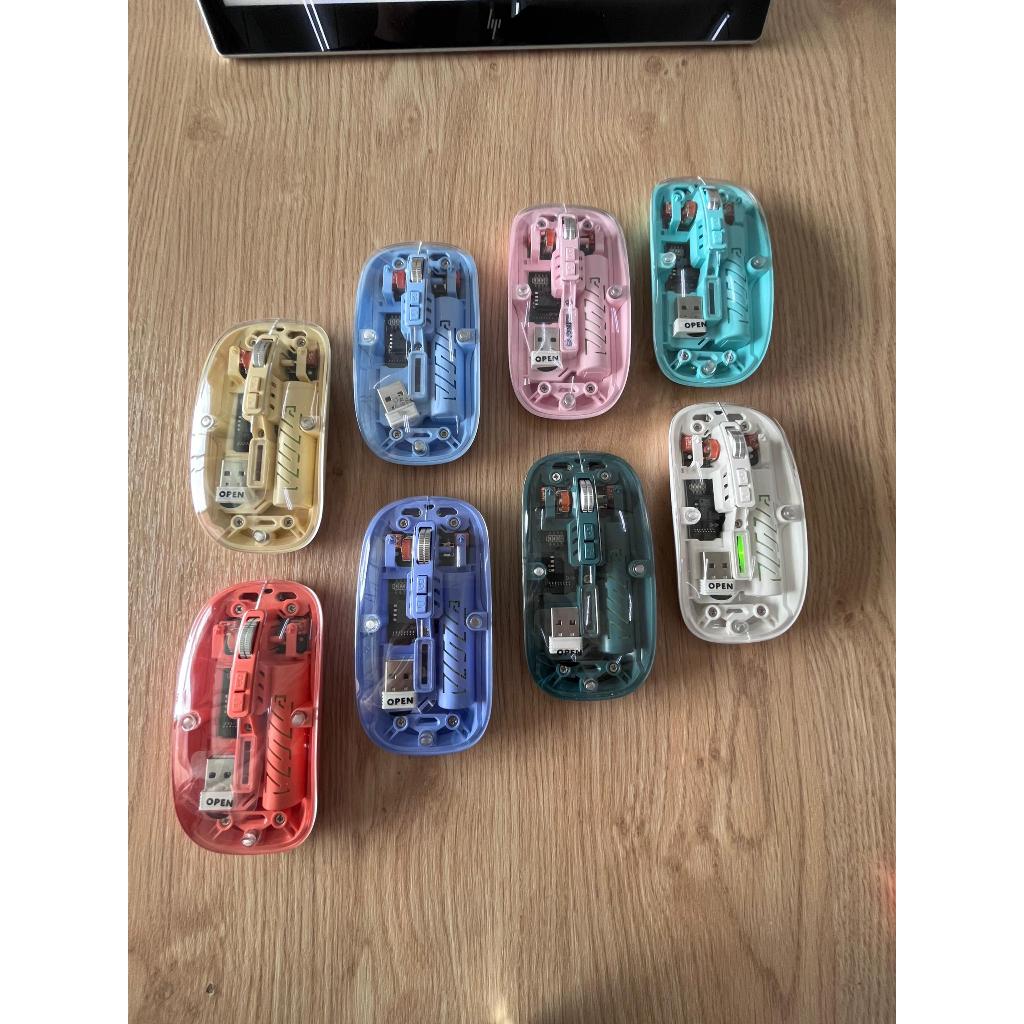 Transparent Bluetooth Mouse Wireless Mouse Dual-Mode Silent Mice for PC ...